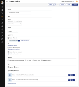 Secure egress access with DNS Policy and NetworkSets